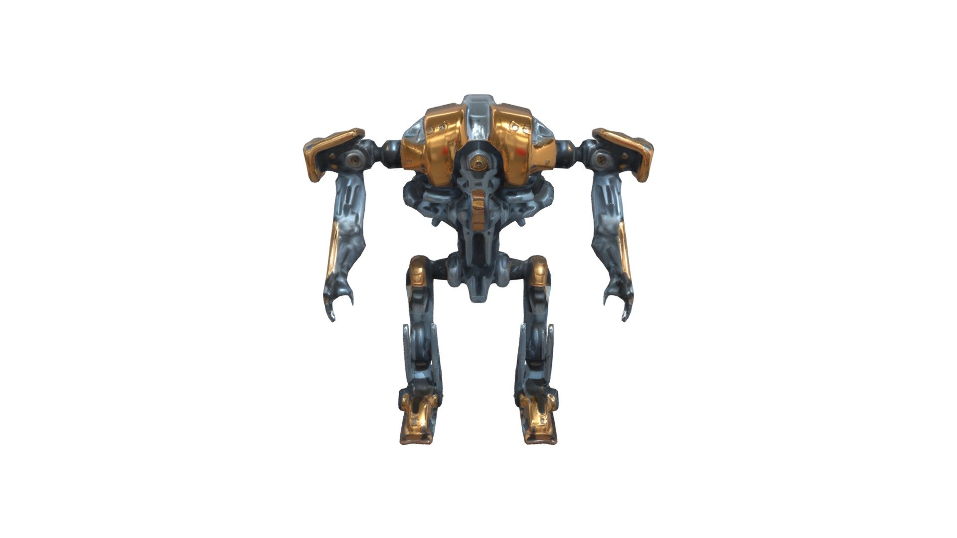 Giant battle-ready mech with laser weapons - 3D model by ...