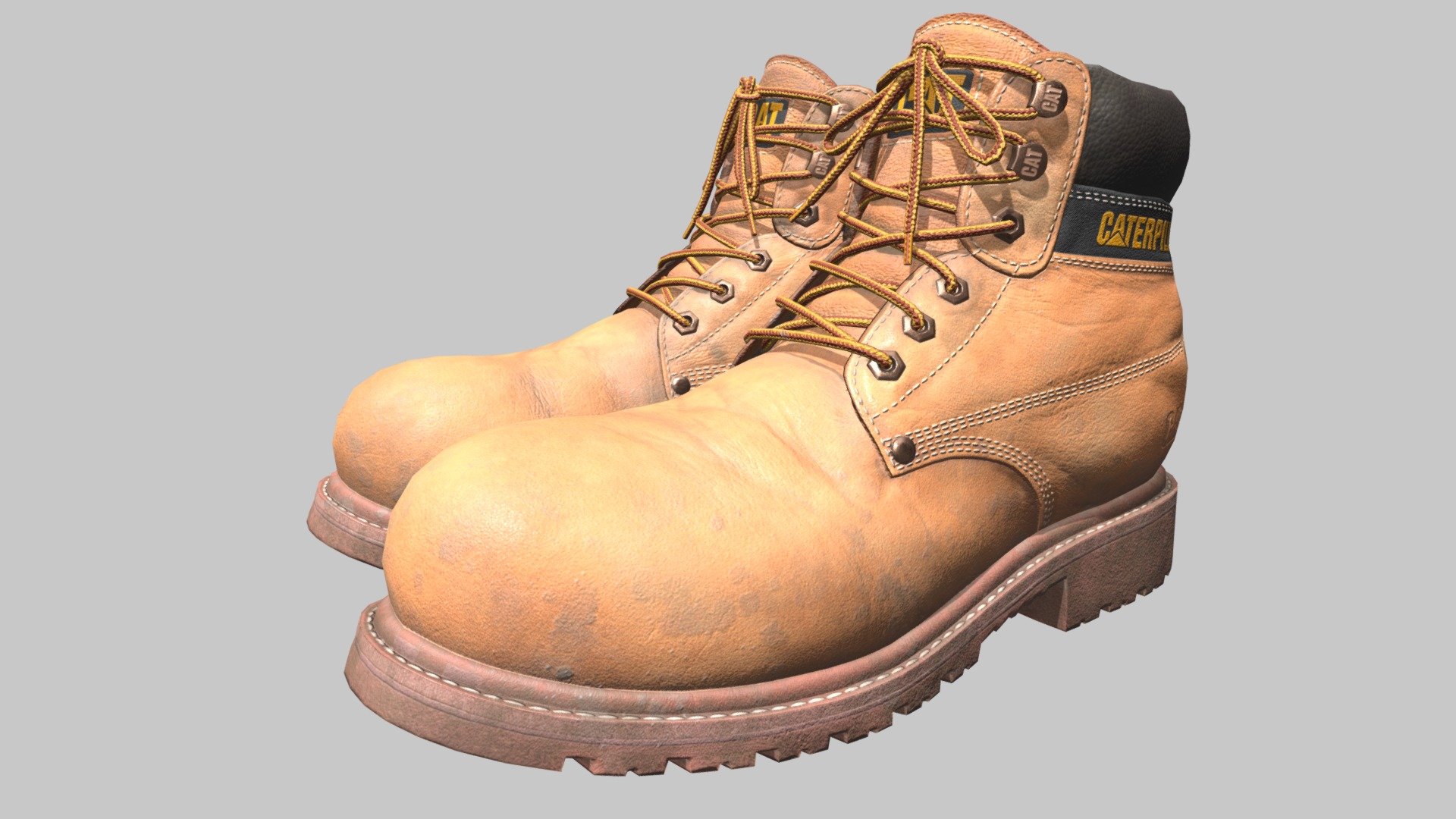 Caterpillar Boots 3D - Download Free 3D model by Teodor Cod (@cod ...