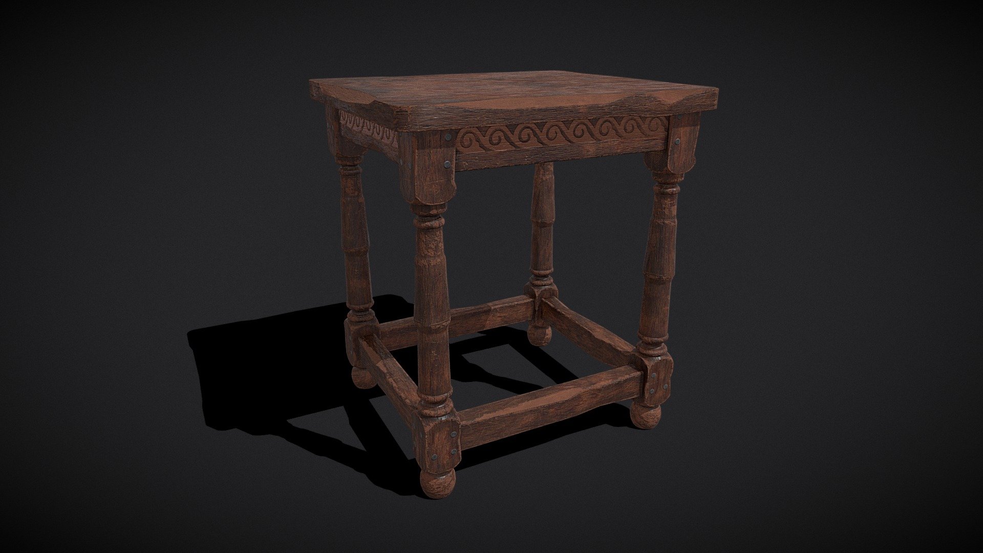 Medieval Antique End Table - Buy Royalty Free 3D model by GetDeadEntertainment [7fb3462 ...