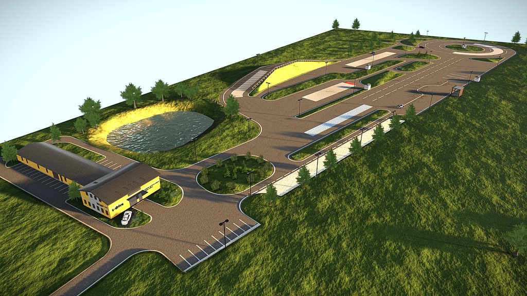 Car Training Centre - 3D model by pavoda [7fb67d3] - Sketchfab