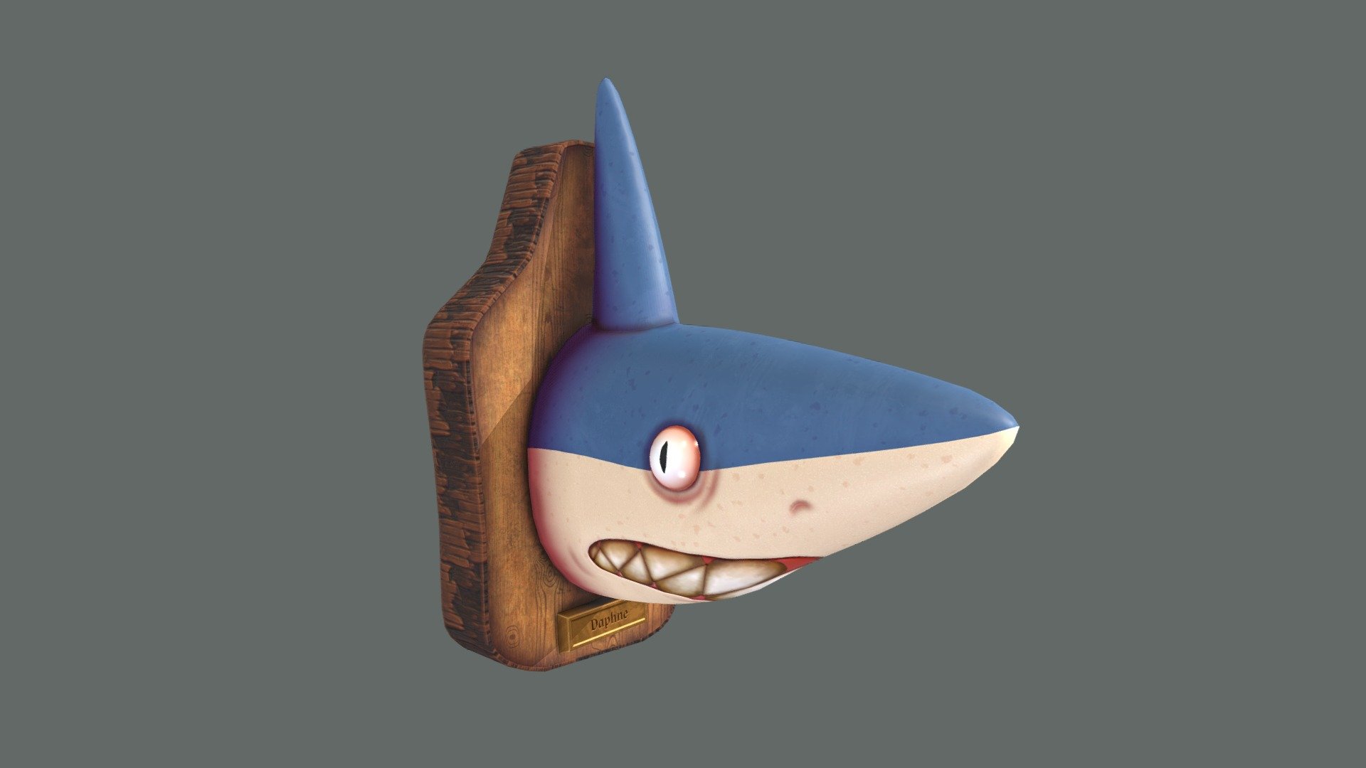 Daphne the Stylized Mounted Shark Head Round 2 - 3D model by ...