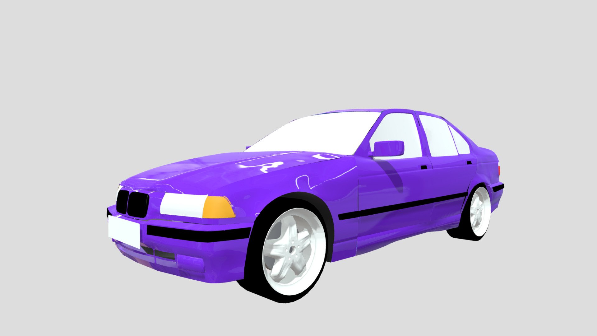 BMW E36 Sedan Technoviolet - Download Free 3D model by JustHandra ...