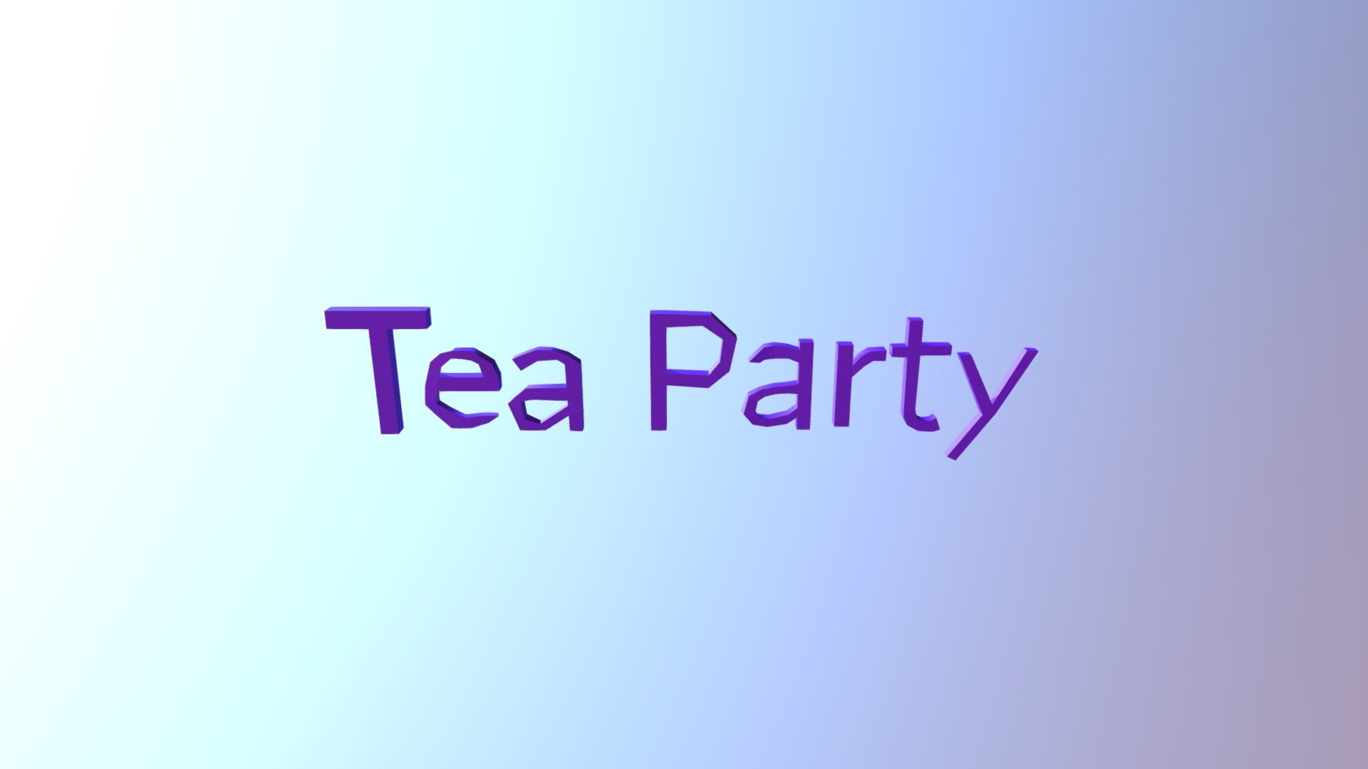 Teaparty Logo - 3D model by powdar [7fbb95f] - Sketchfab