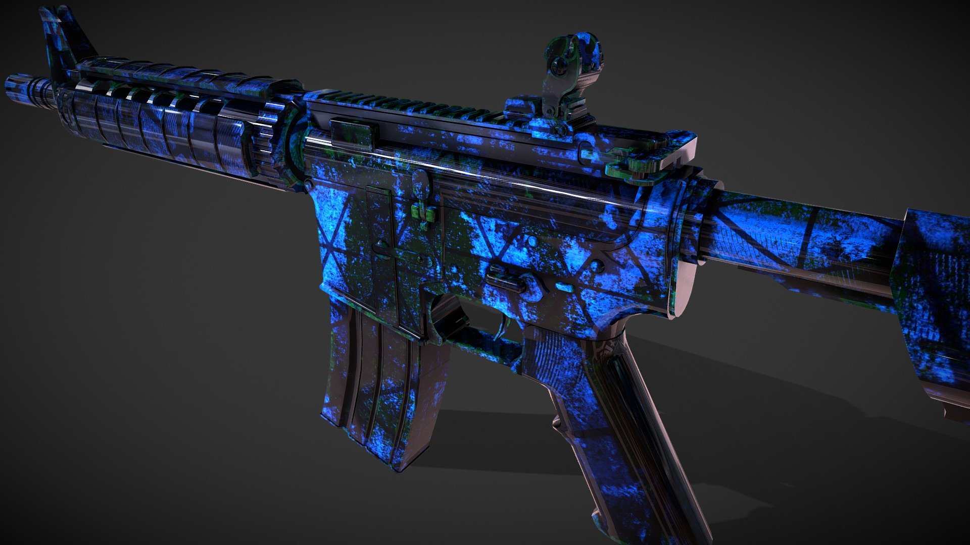 M4A4 // Blue Tissue - 3D model by ap0skyre [7fbe4c8] - Sketchfab