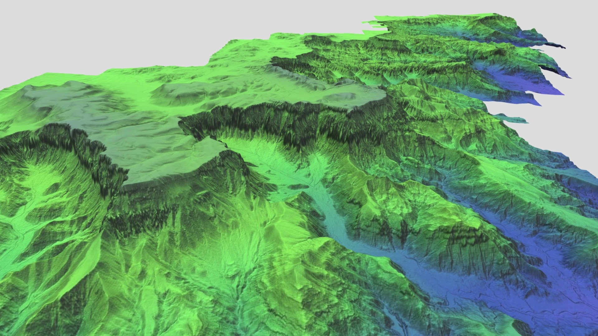 Bryce Canyon National Park Map - Colored Relief - 3D model by ...