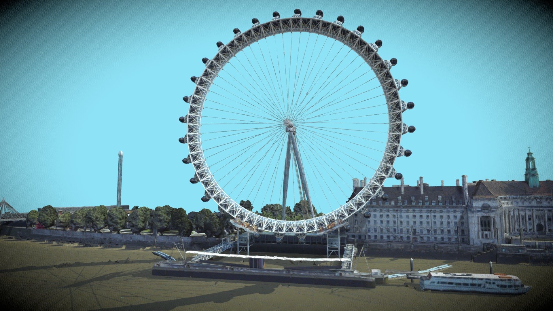 London Eye, London, UK - Download Free 3D model by Brian Trepanier ...