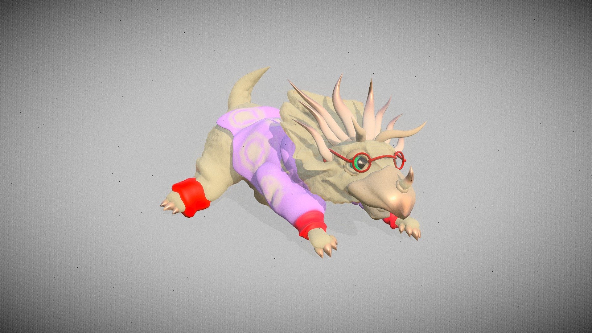 Terry the Emotional Support Dino - Download Free 3D model by bingko ...