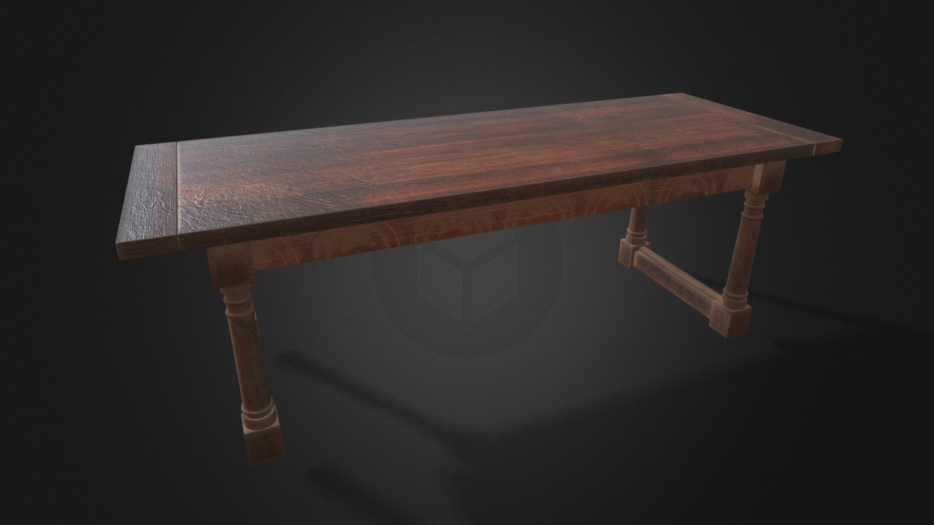 Wooden table - Download Free 3D model by Hrisan [7fc479c] - Sketchfab