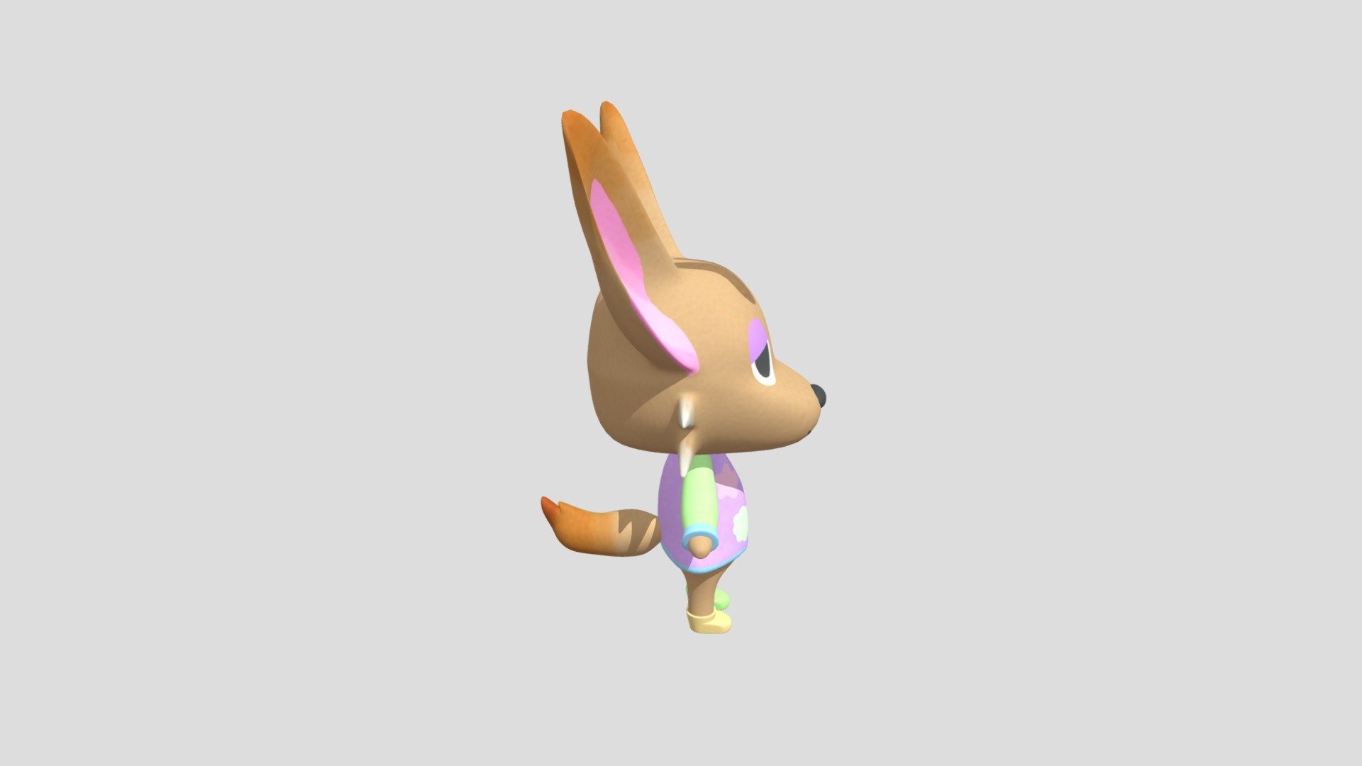 Animal crossing, Fennic fox [Caleb] - 3D model by AmbervanVeen [7fcb2d3 ...