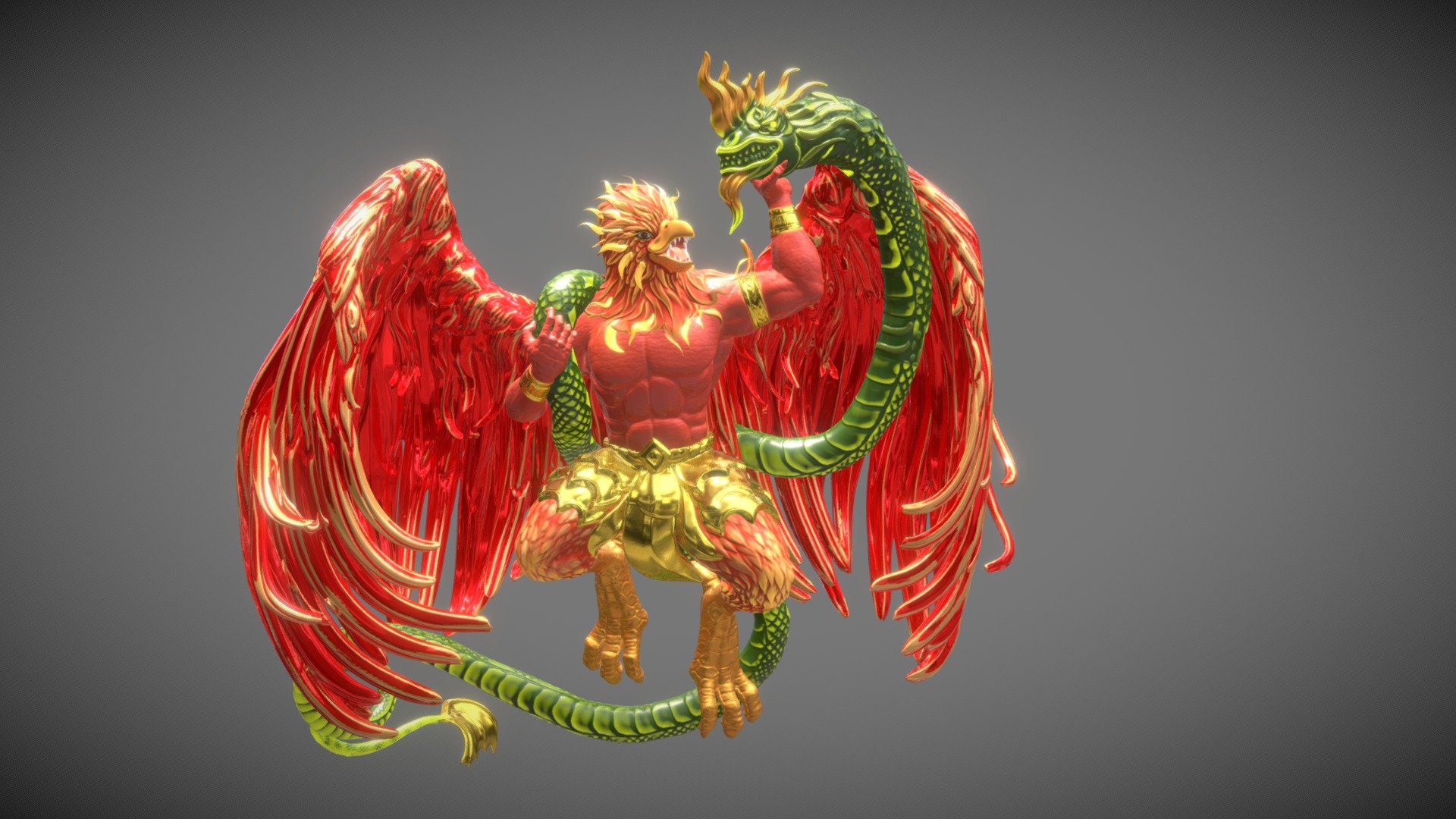 Garuda - 3D model by thienphuoc1392 [7fd4e5c] - Sketchfab