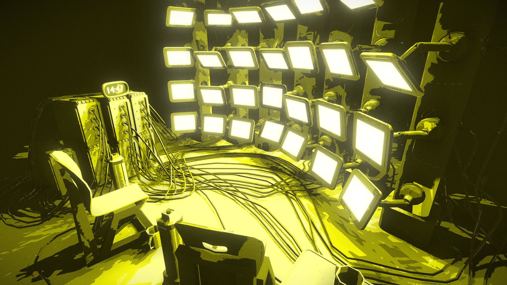 Surveillance room - Download Free 3D model by wa_rouk [7fd56cd] - Sketchfab