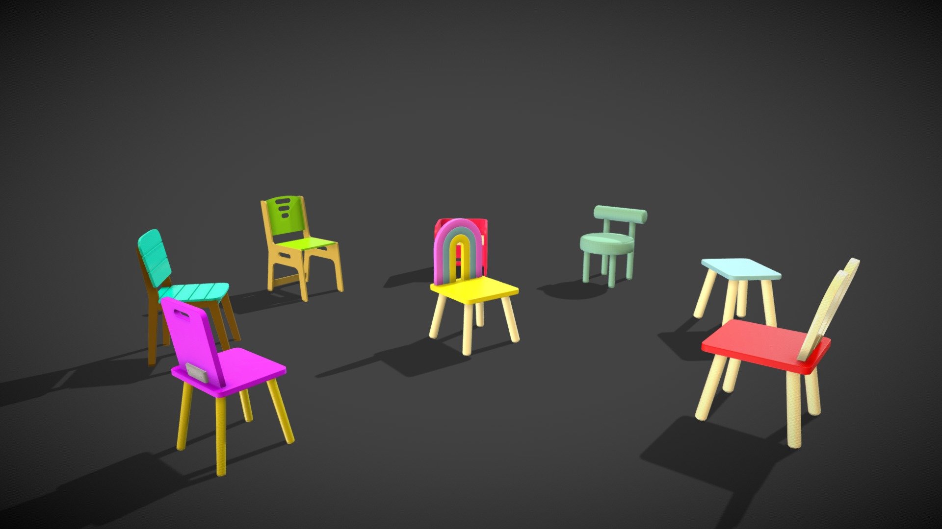 Play school chair - Buy Royalty Free 3D model by 3D Dreamscapes ...