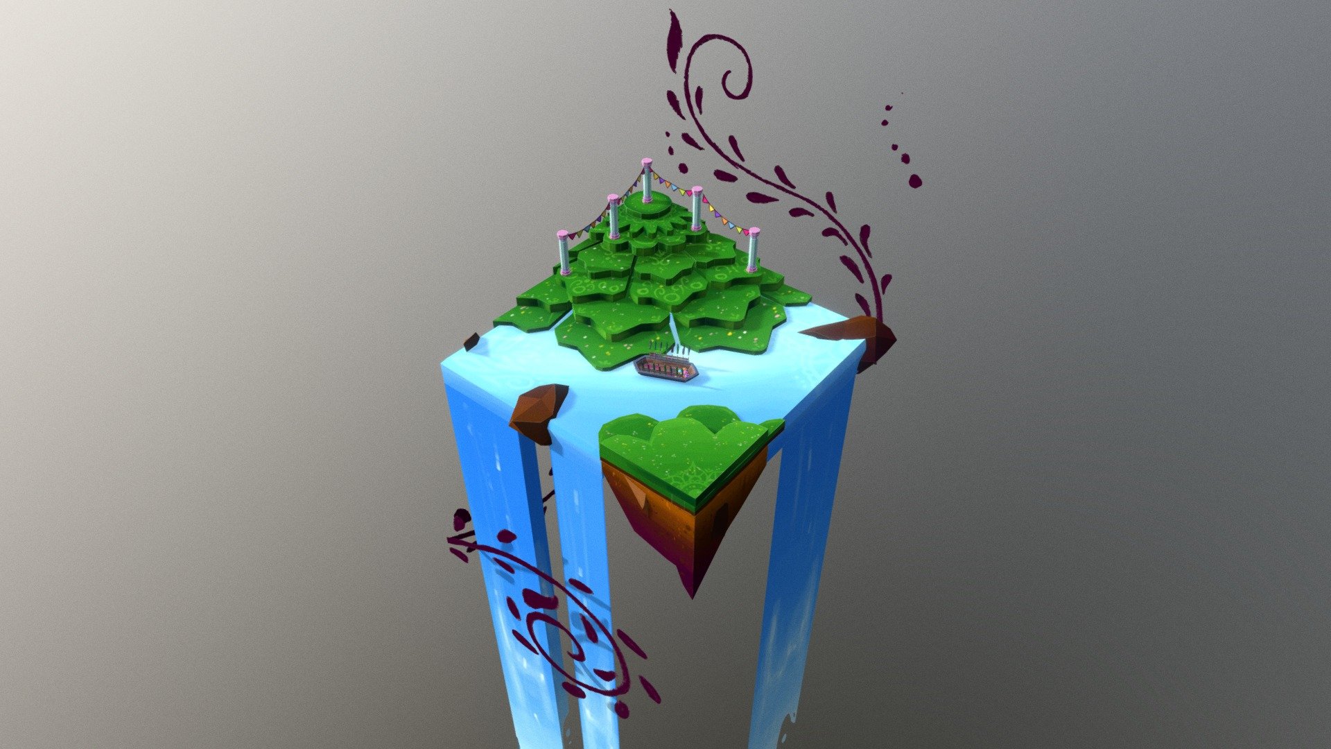 Cube world - 3D model by Kendra Sharae (@KendraSharae) [7fdba7d ...