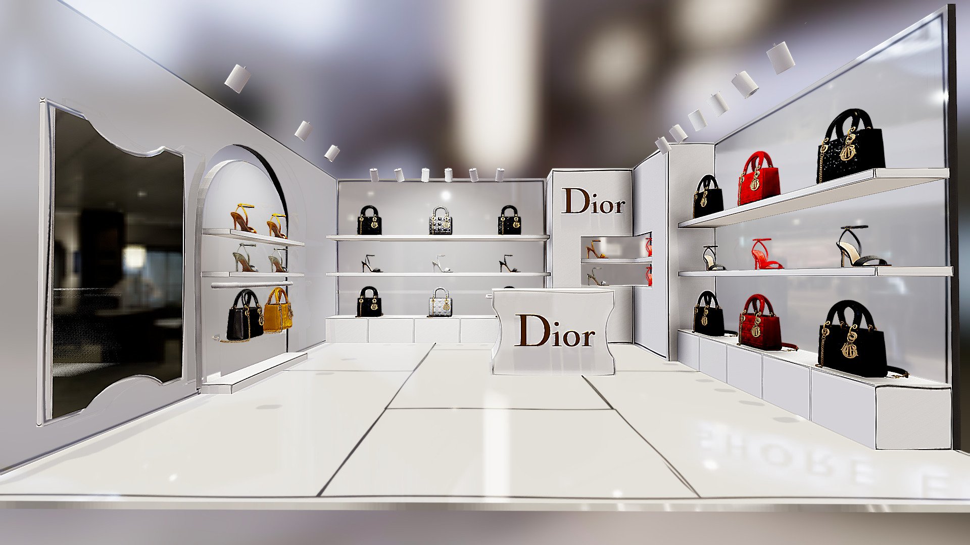 Dior Sketch Store_Metaretail - 3D model by vmmaniac [7fde929] - Sketchfab