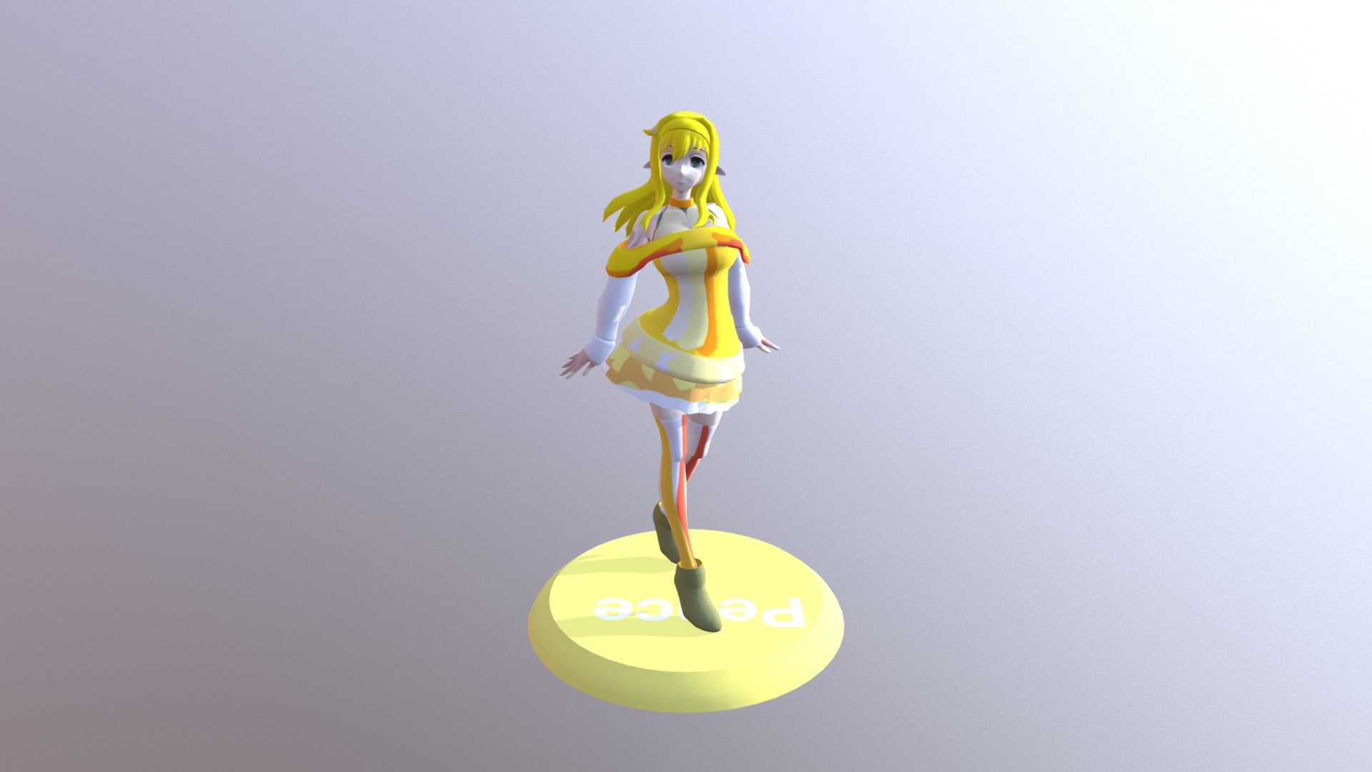 peace girl - Download Free 3D model by Doggyseven [7fe90c5] - Sketchfab