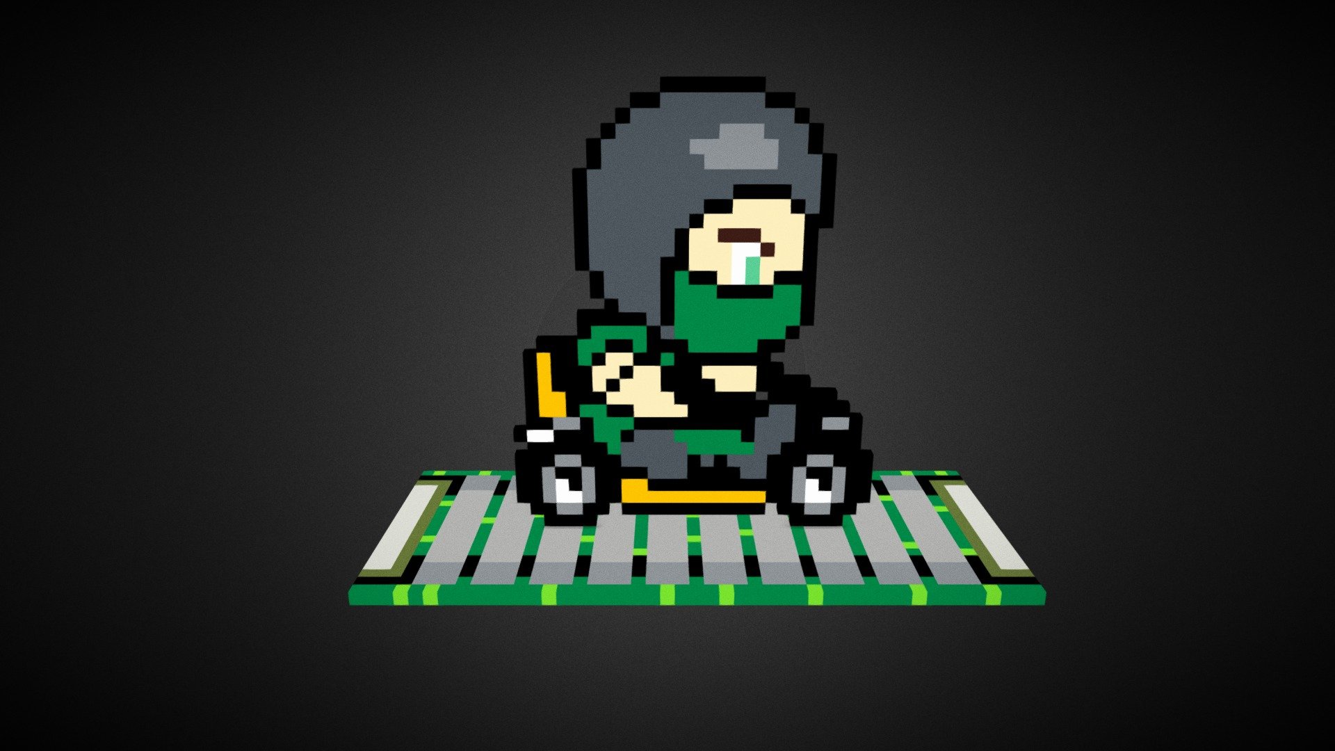 SMK082 - Super Pixel Kart Reptile - Buy Royalty Free 3D model by Código ...