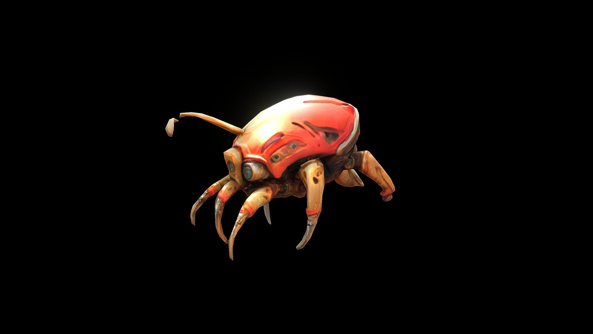 a robotic bug is sitting on top of a sand dun - Download Free 3D model ...