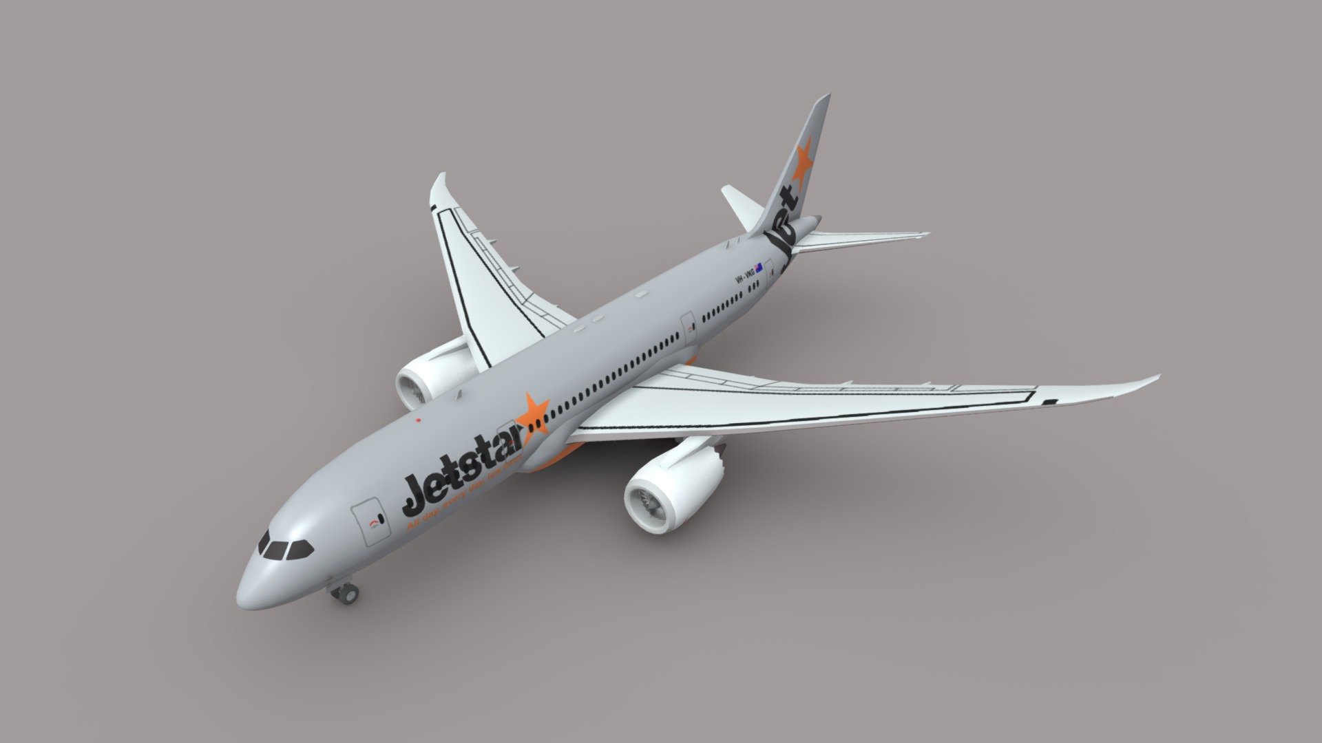 Low Poly Boeing 787-8 - Download Free 3D model by Sofyan Kurniawan ...