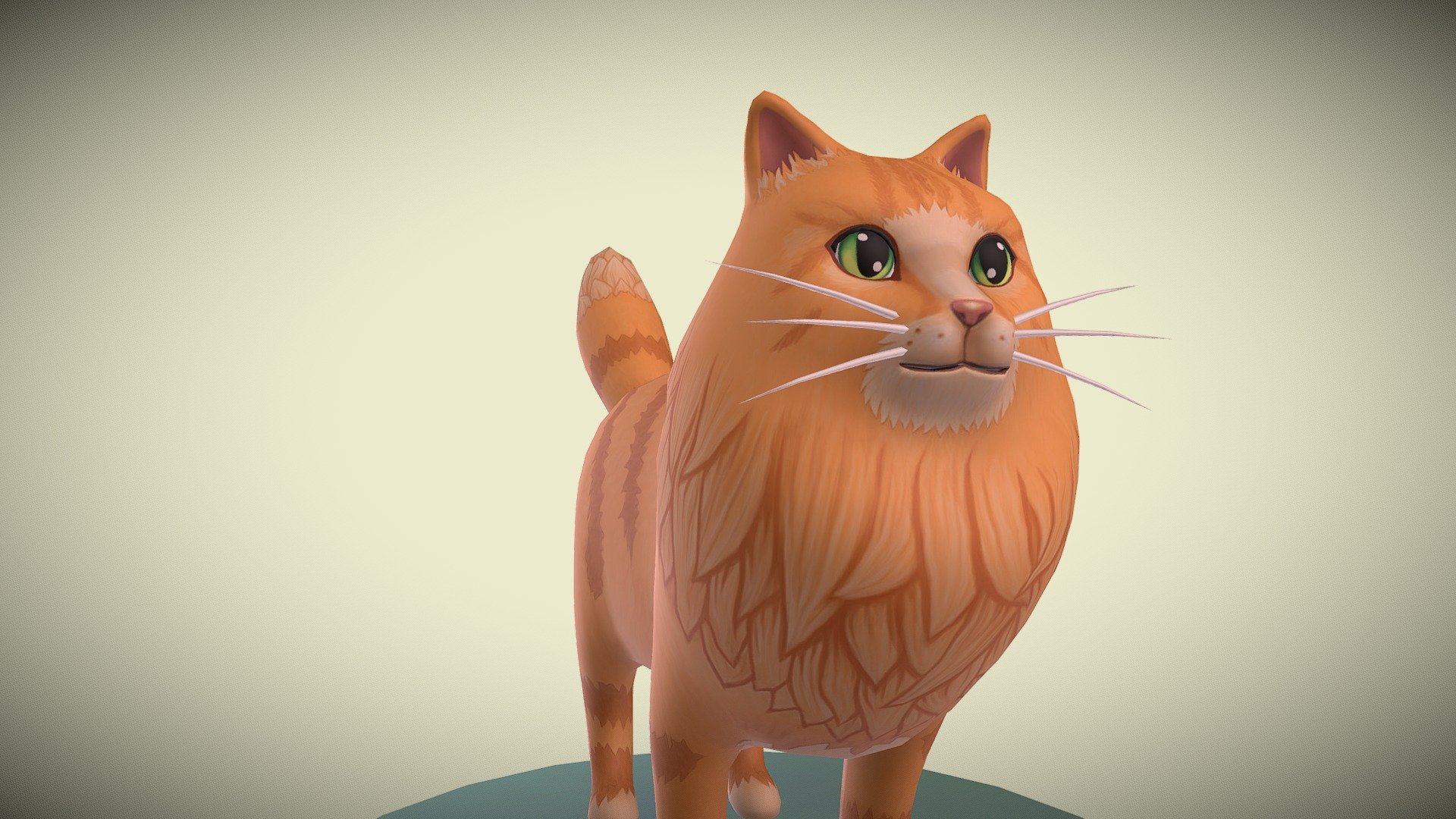 Orange Cat - 3D model by Lisa (@lisakolf) [7ff39f3] - Sketchfab