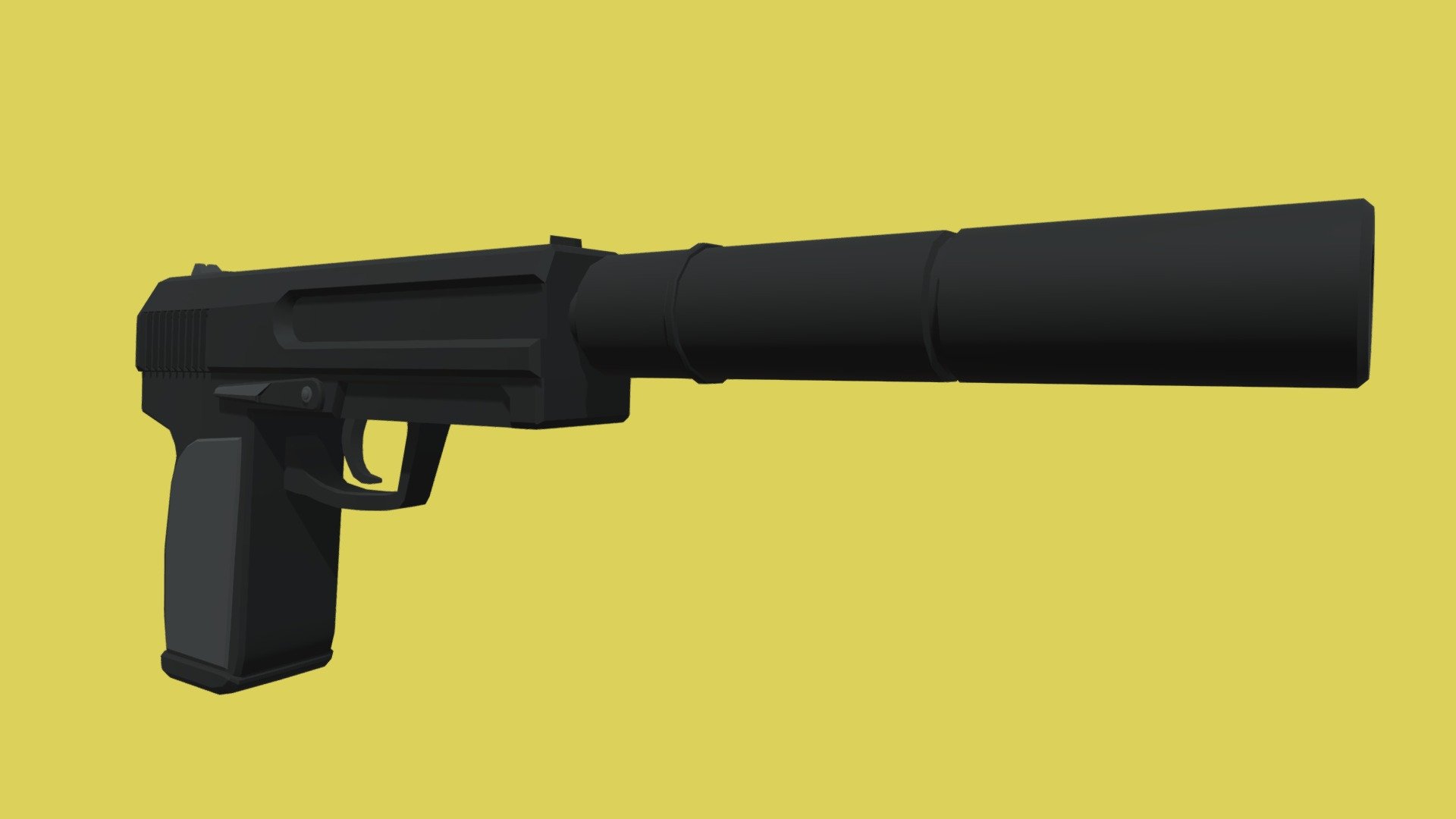 Low Poly USP-S - 3D model by GoToHell (@goingtohell) [7ff5172] - Sketchfab