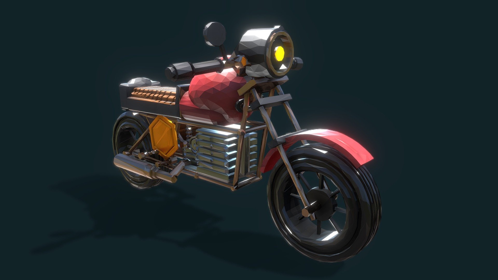 Motorcycle LowPoly - Download Free 3D model by Diego G. (@empty_mirror ...