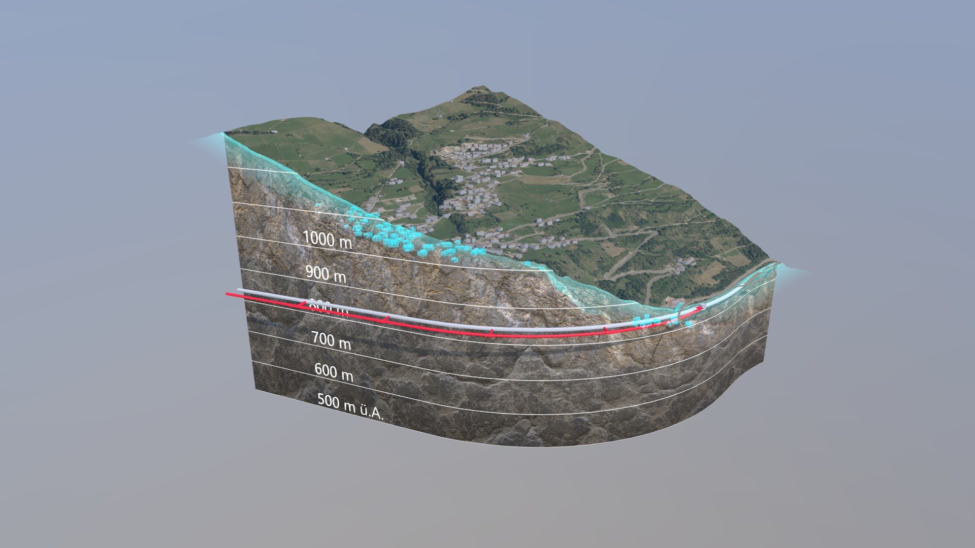 Landecker Tunnel SUED - Blick Richtung Osten - 3D model by EQ-Vis ...