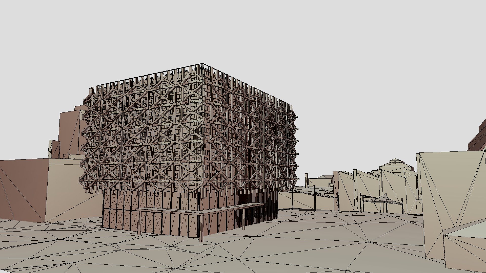 The Bird Nest Building - 3D model by Tim Jiang (@xiyangwuxianhao ...