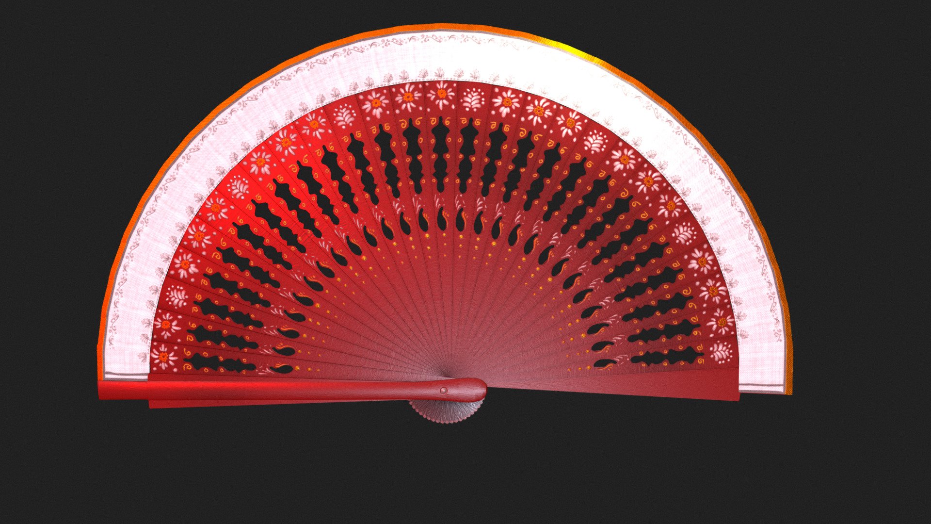Small classic Spanish fan - Buy Royalty Free 3D model by Tijerín Art ...