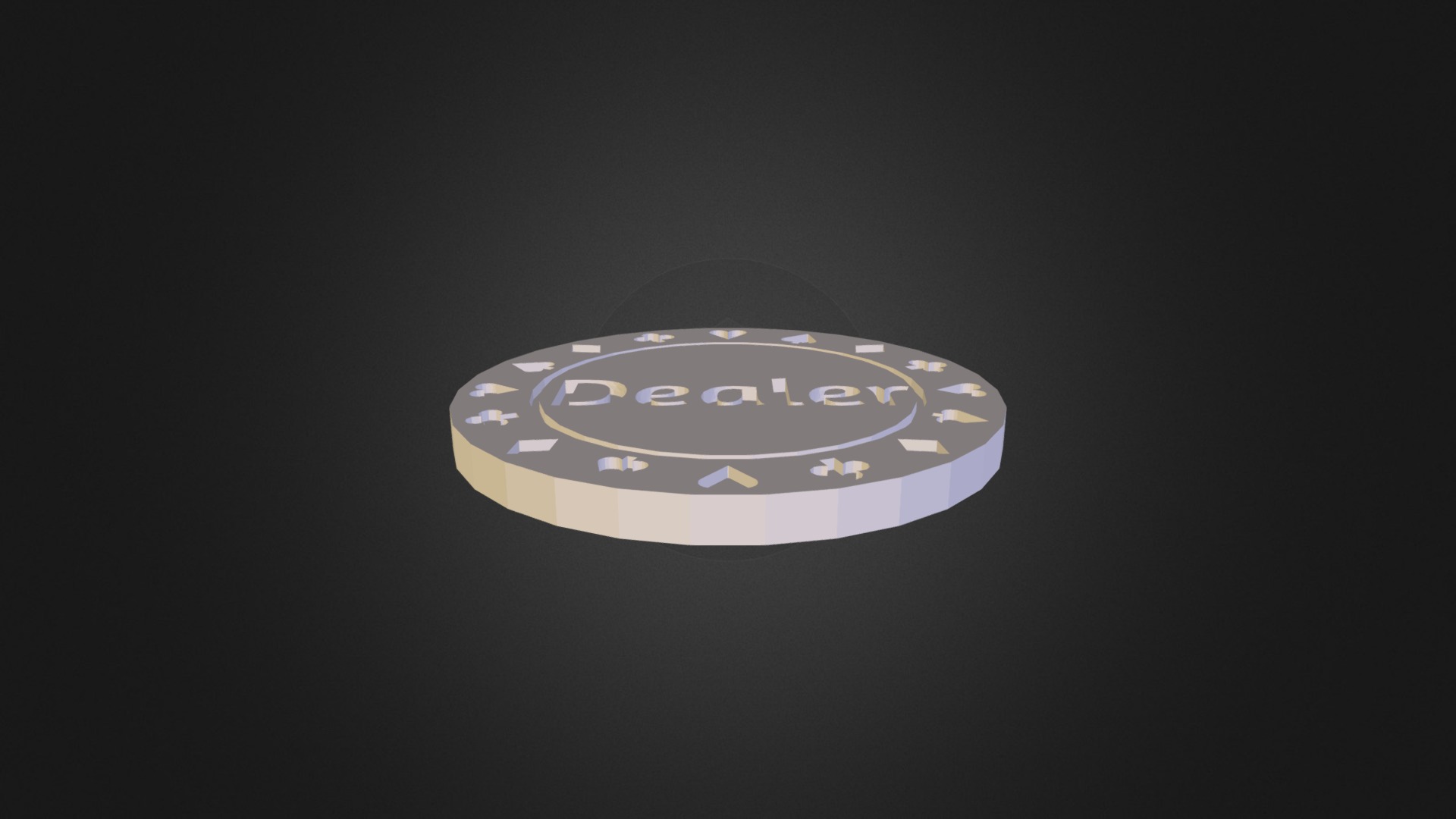 Poker Dealer Chip - 3D model by 3dindustries [7fffb2c] - Sketchfab