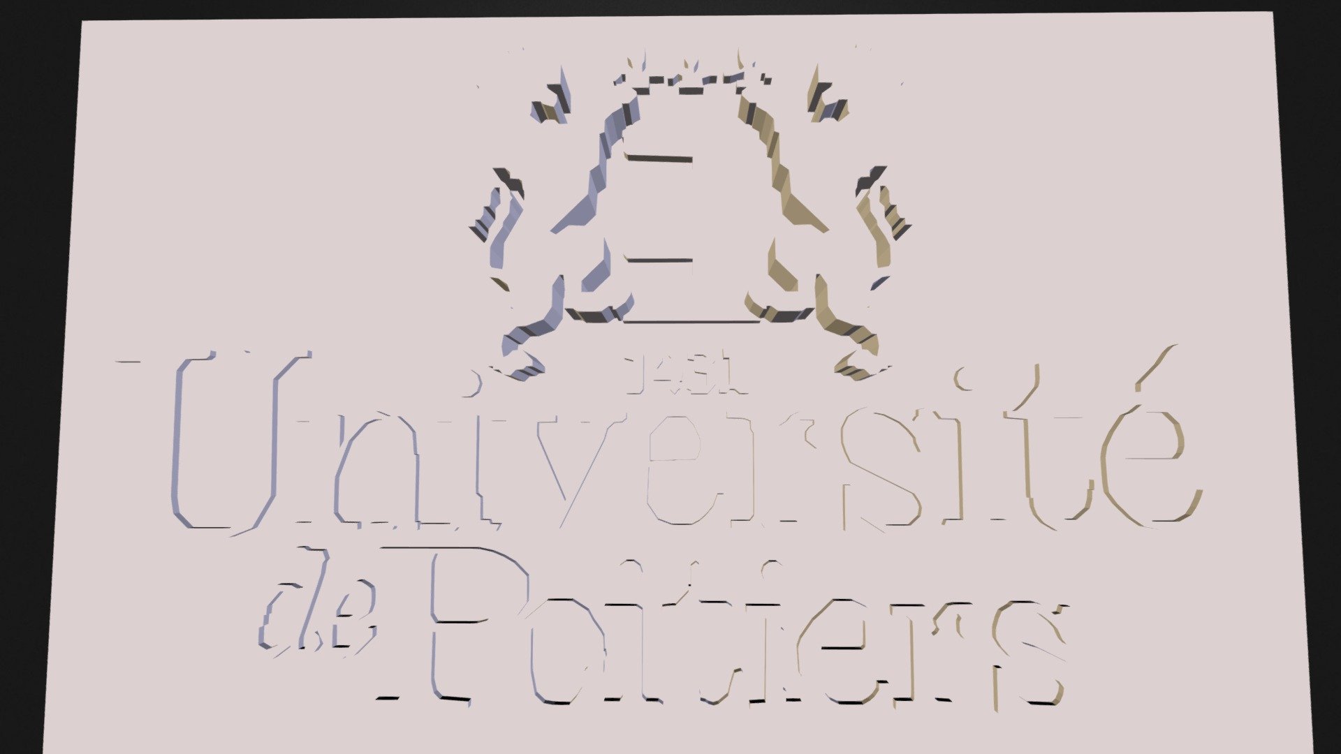 univ-poitiers-logo3D.stl - 3D model by jc.guignard [7nUYsqM] - Sketchfab