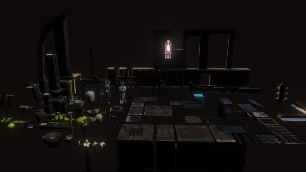 Dungeon game assets - 3D model by glebshishov [8002e66] - Sketchfab