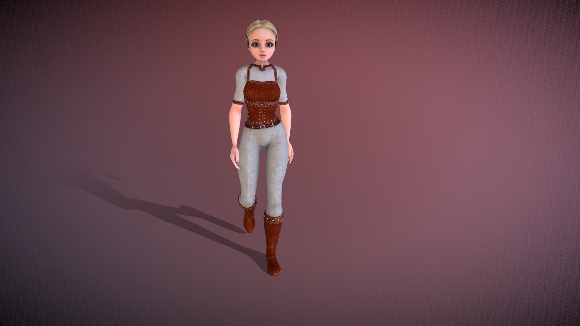 Girl character walk - Download Free 3D model by vaess [8006172] - Sketchfab