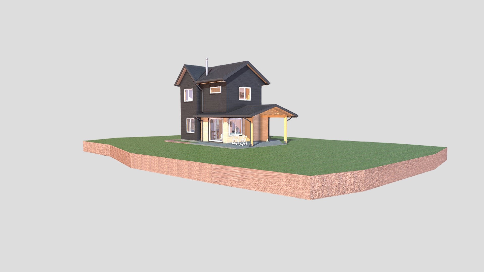Casa Entre Volcanes - 3D model by omarqonzalez (@omargonzalez.arquitecto) [80081d0] - Sketchfab