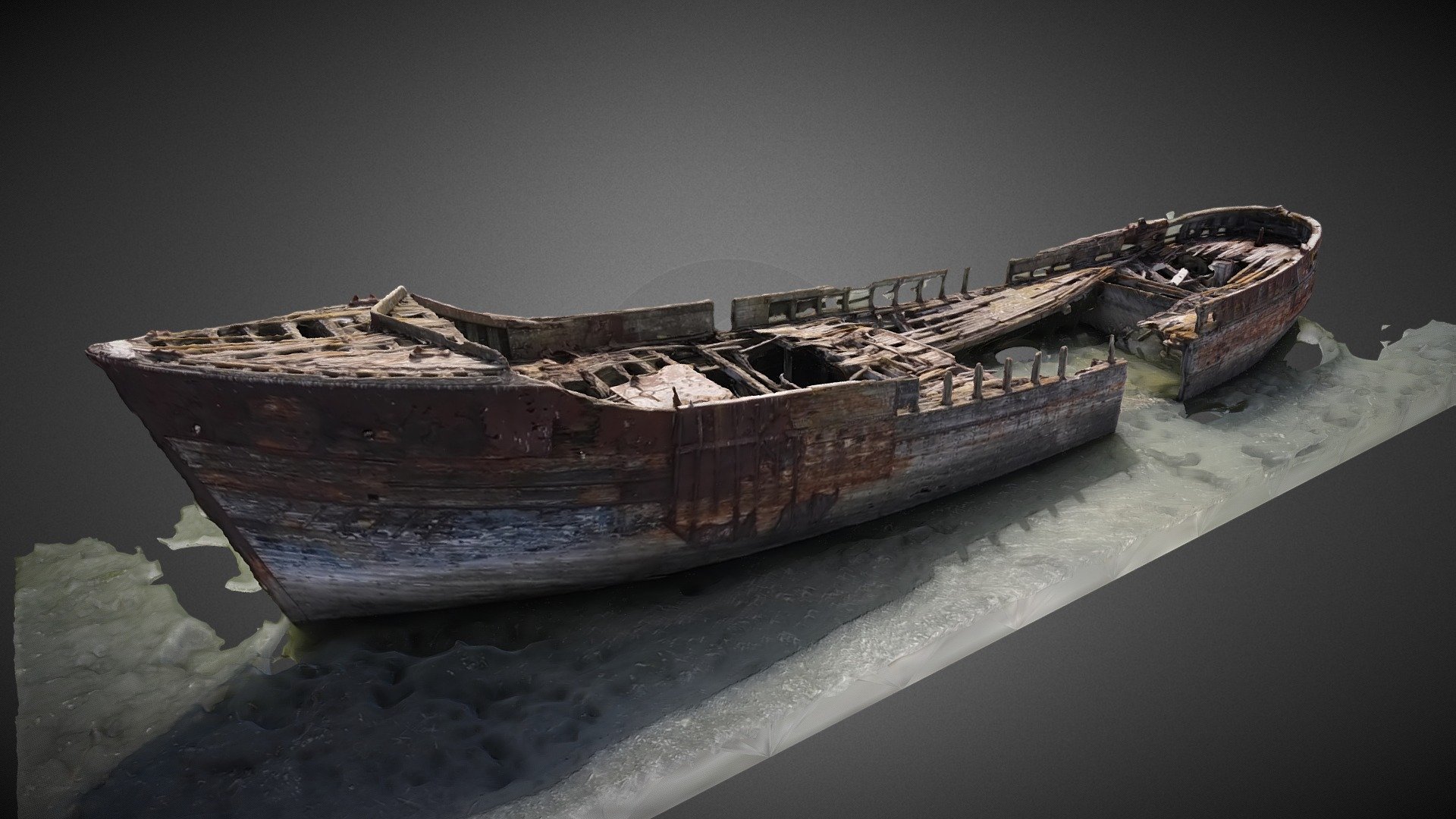 Wooden Wreck in River Medway - Download Free 3D model by LoneSurvivor ...
