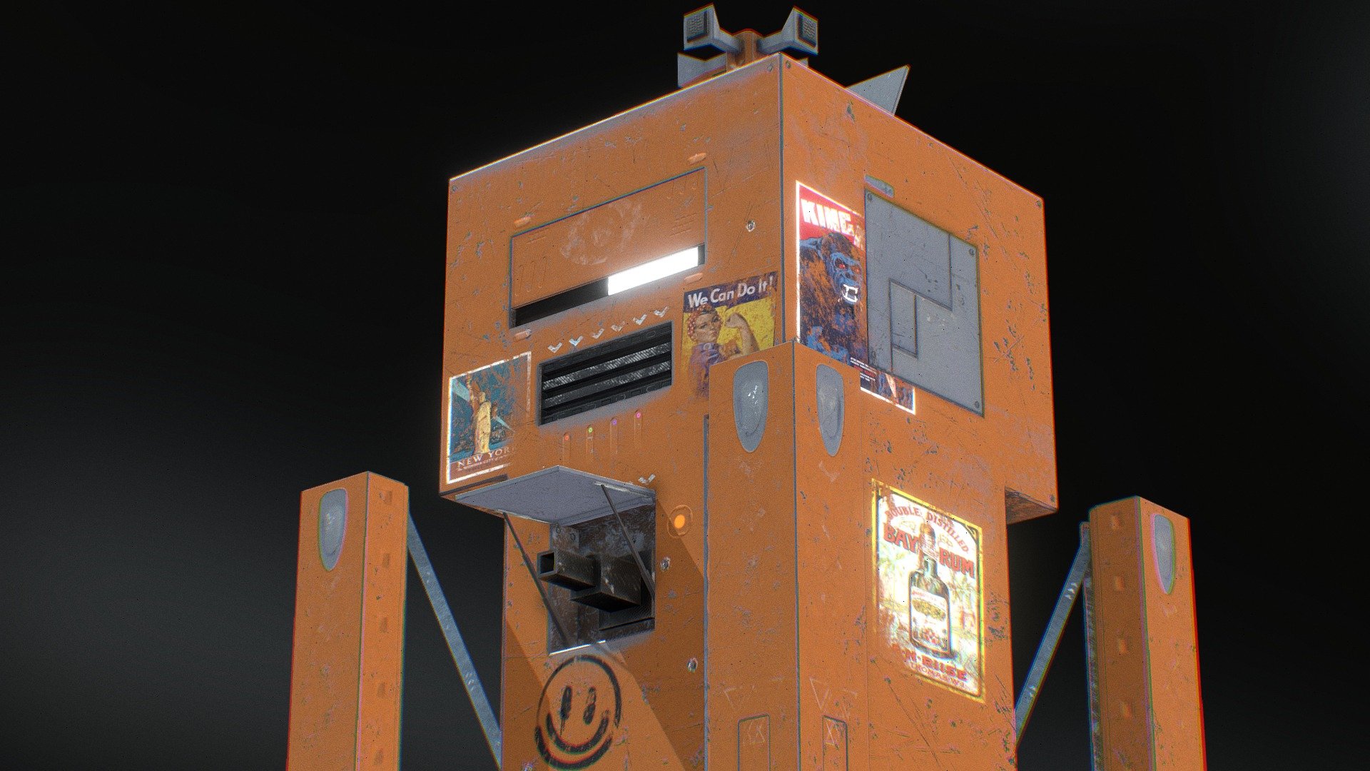 robot box [blender, substance painter] - Download Free 3D model by ...