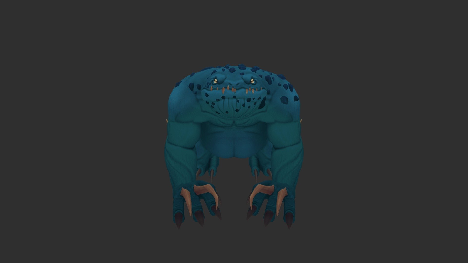 RELL Demon Frog (Blue) - 3D model by ็็็ (@Holy-War-X) [8011311 ...
