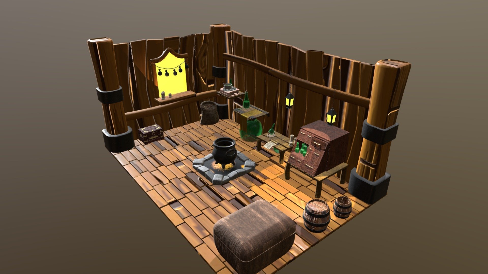The witch's lair - Download Free 3D model by Krimzik [8011909] - Sketchfab
