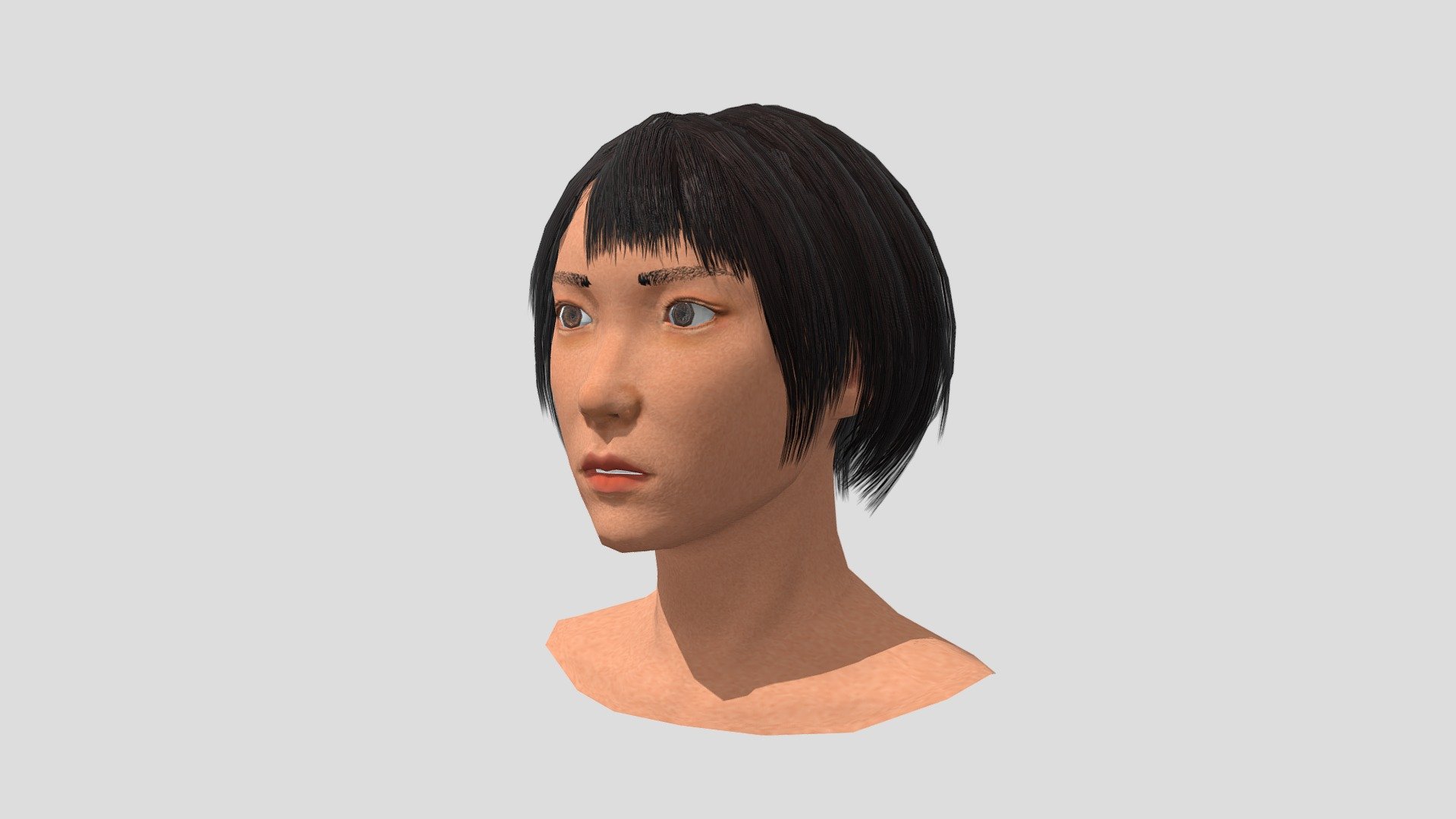 Girl head - 3D model by yamazou [801a9d6] - Sketchfab