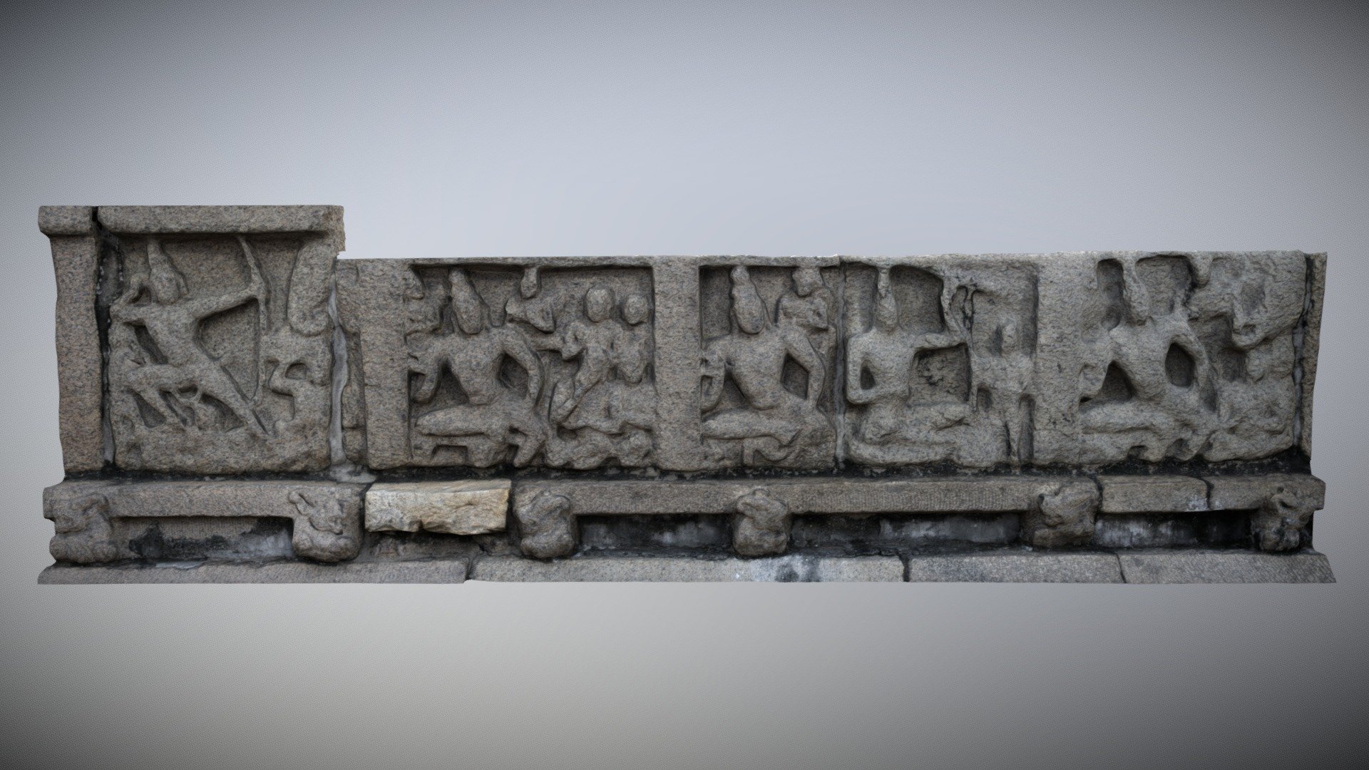 Photogrammetry of mahabalipuram temple wall - Download Free 3D model by ...