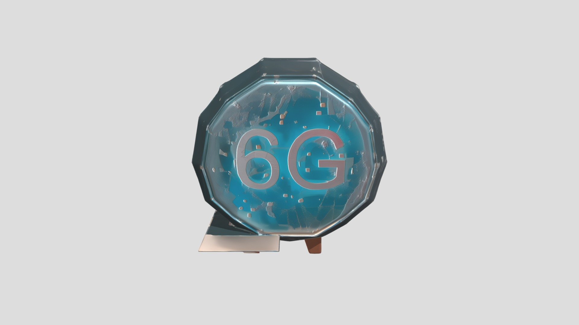 Abstract 6G technology symbol - 3D model by sobanmanandhar0 [8022625 ...