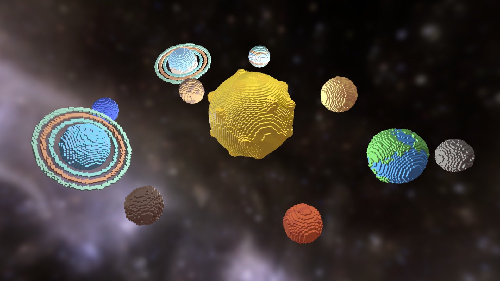 Voxel Solar System - 3D model by fatemeh (@fatemeh_khoshkam) [8024795 ...