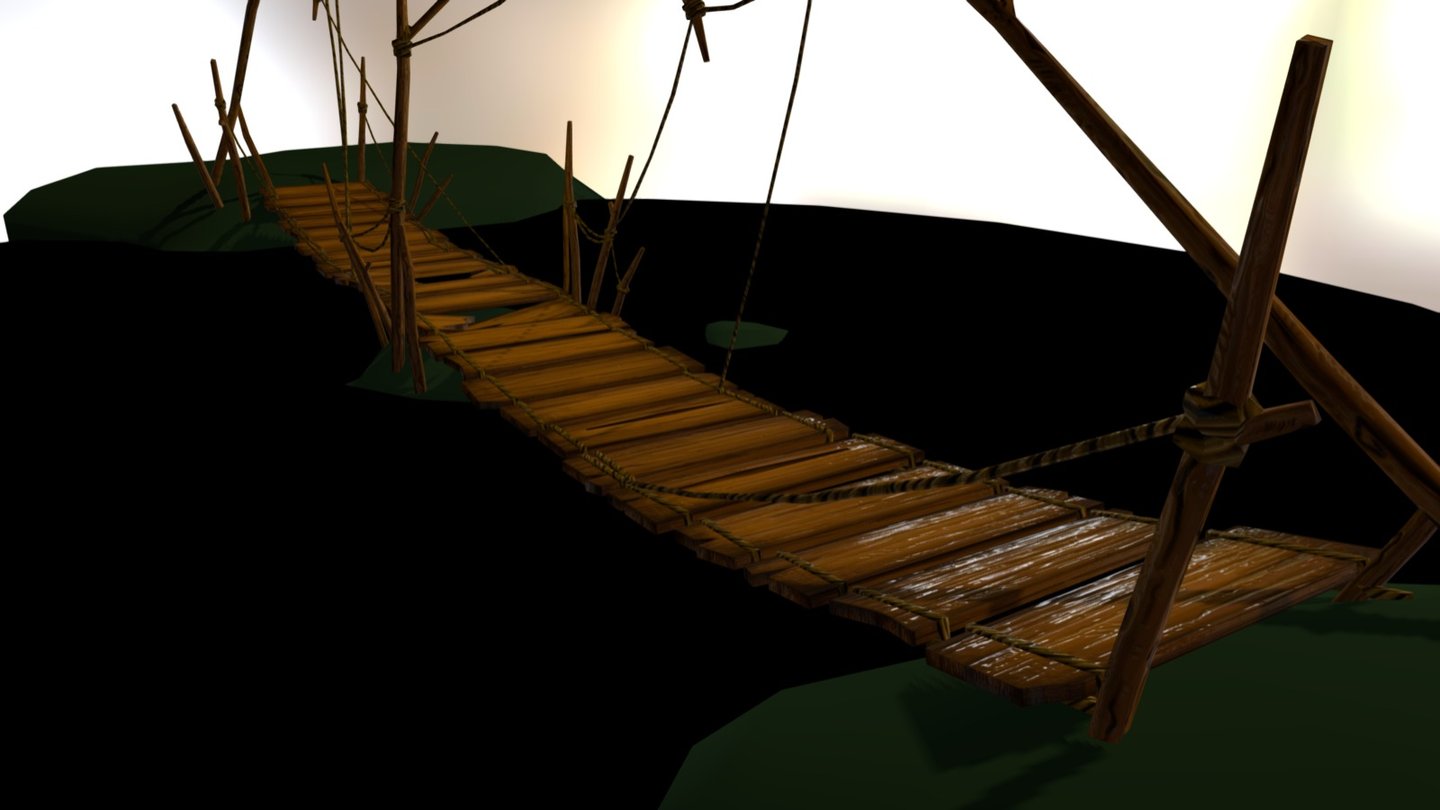 Low-Poly Bridge for UE4 - 3D model by Matt Peckham (@mattapecks ...