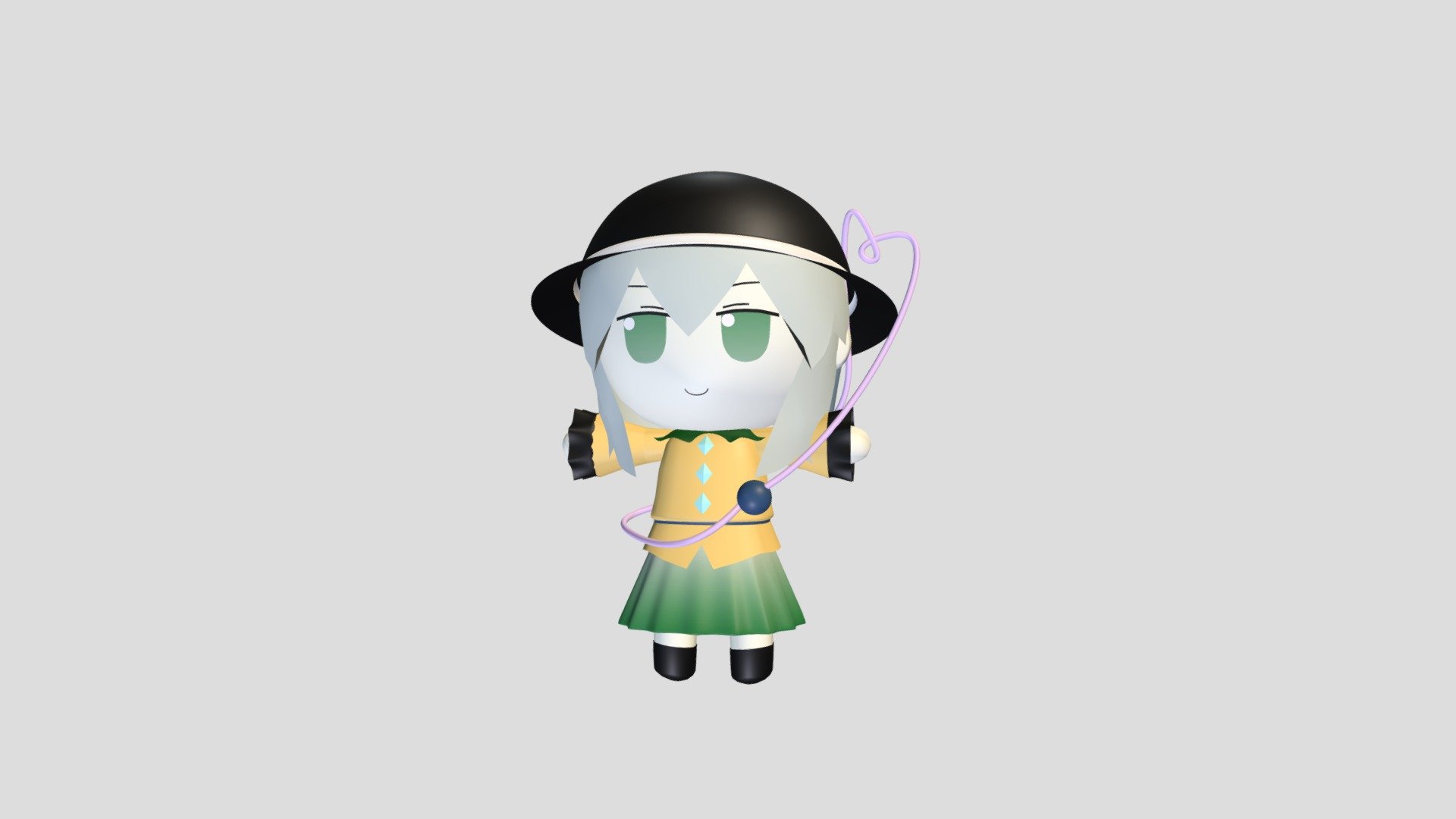 東方 Project - Koishi Komeiji fumo model - Download Free 3D model by ...