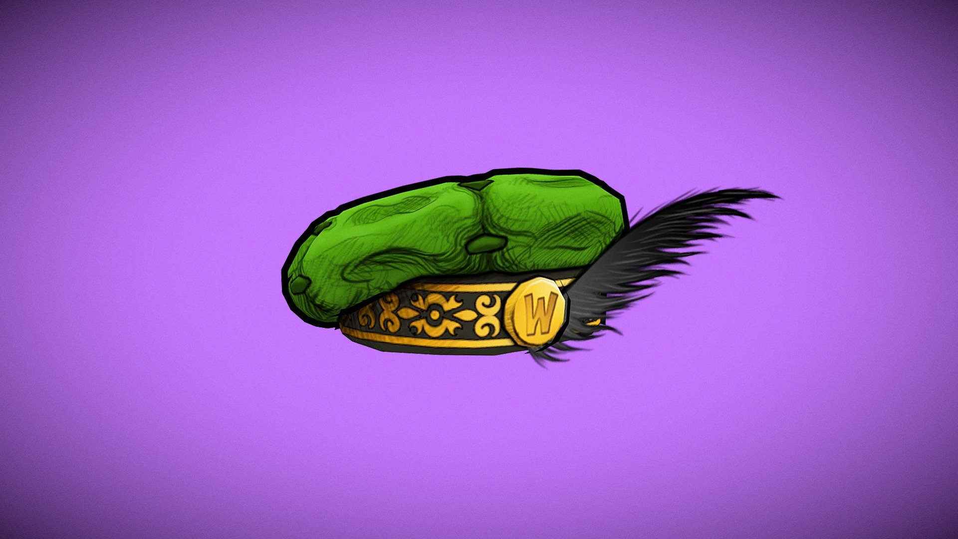 Green Venetian Merchant Hat - 3D model by Sebastian Valla ...