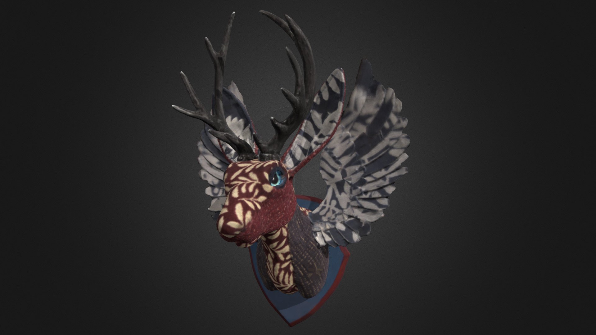 3D Scanned Wolpertinger Wall-hung Sculpture - 3D model by ideabeans ...