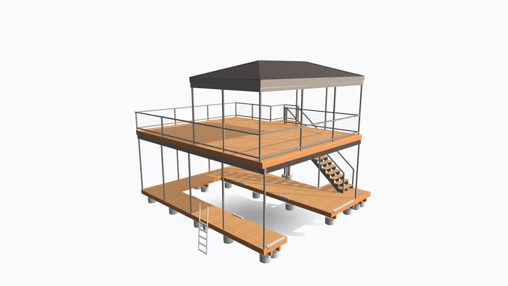 Two Story Dock - A 3D model collection by Alumadock - Sketchfab