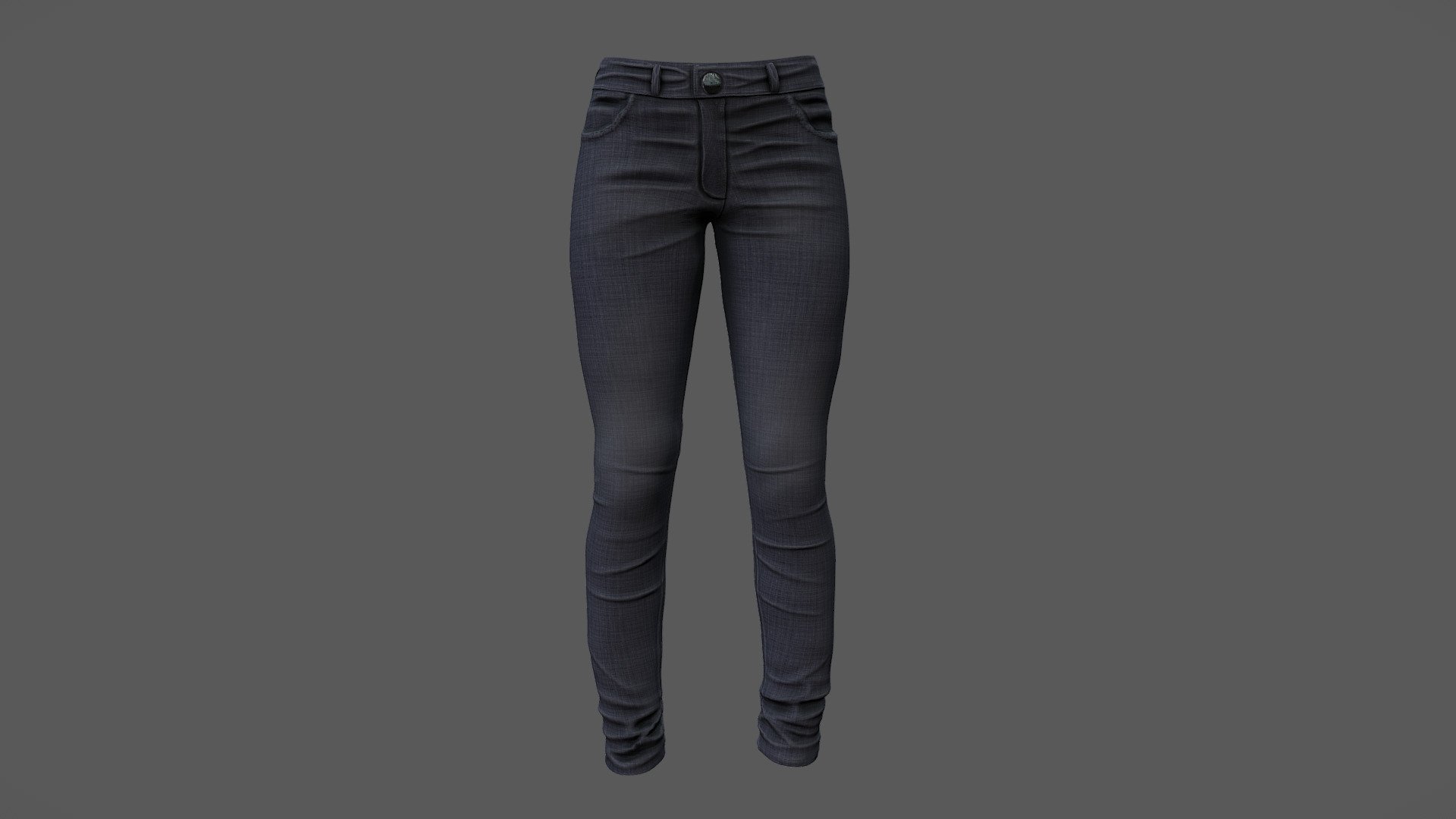 Female Realistic Black Denim Pants - Buy Royalty Free 3D model by 3dia ...