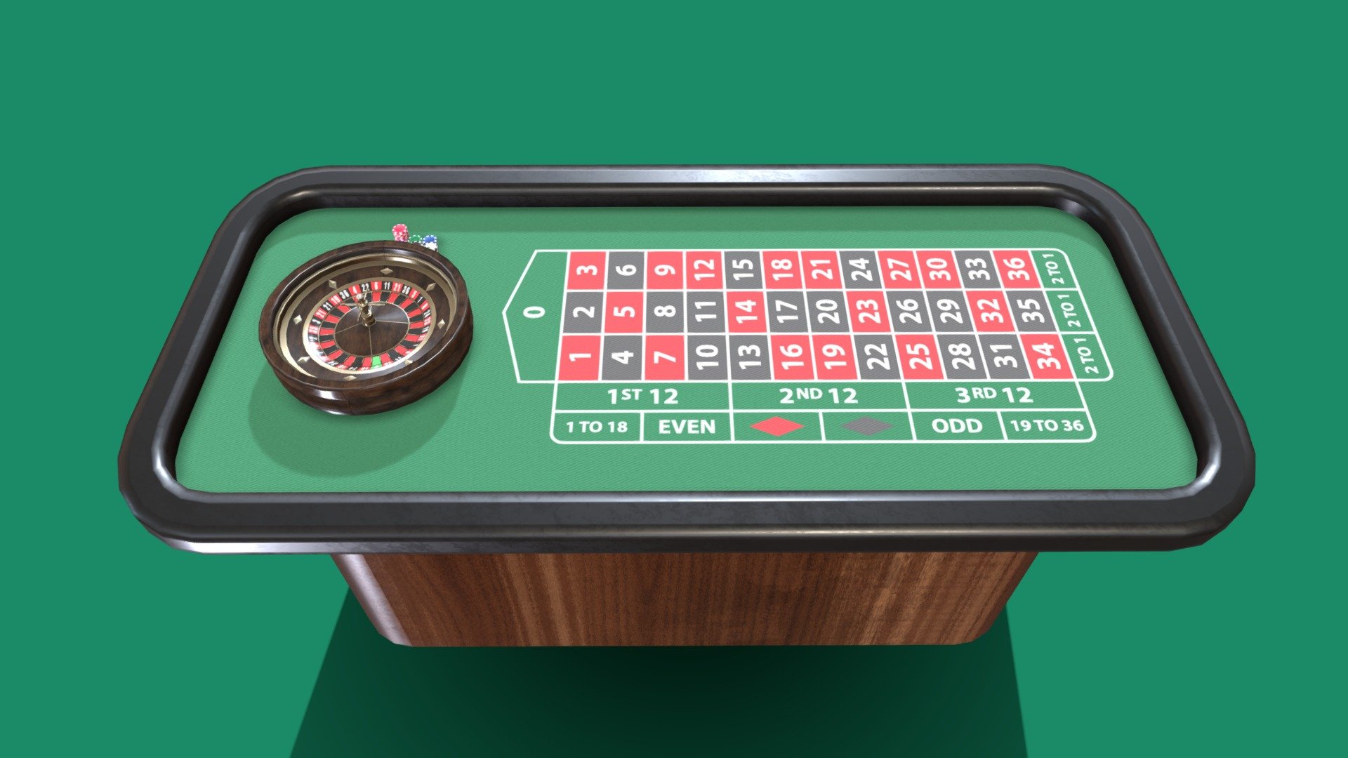 Roulette Table - Low Poly - Buy Royalty Free 3D model by jelsadones ...