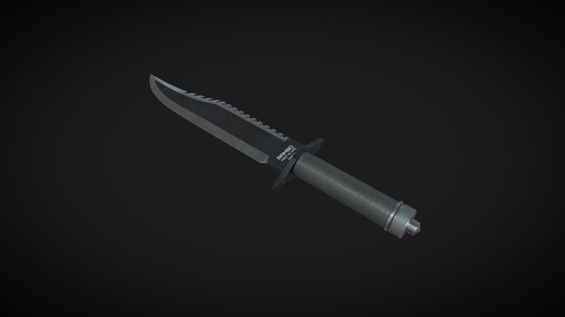 Knife from Rambo 2 - 3D model by Kerden97 [803678f] - Sketchfab
