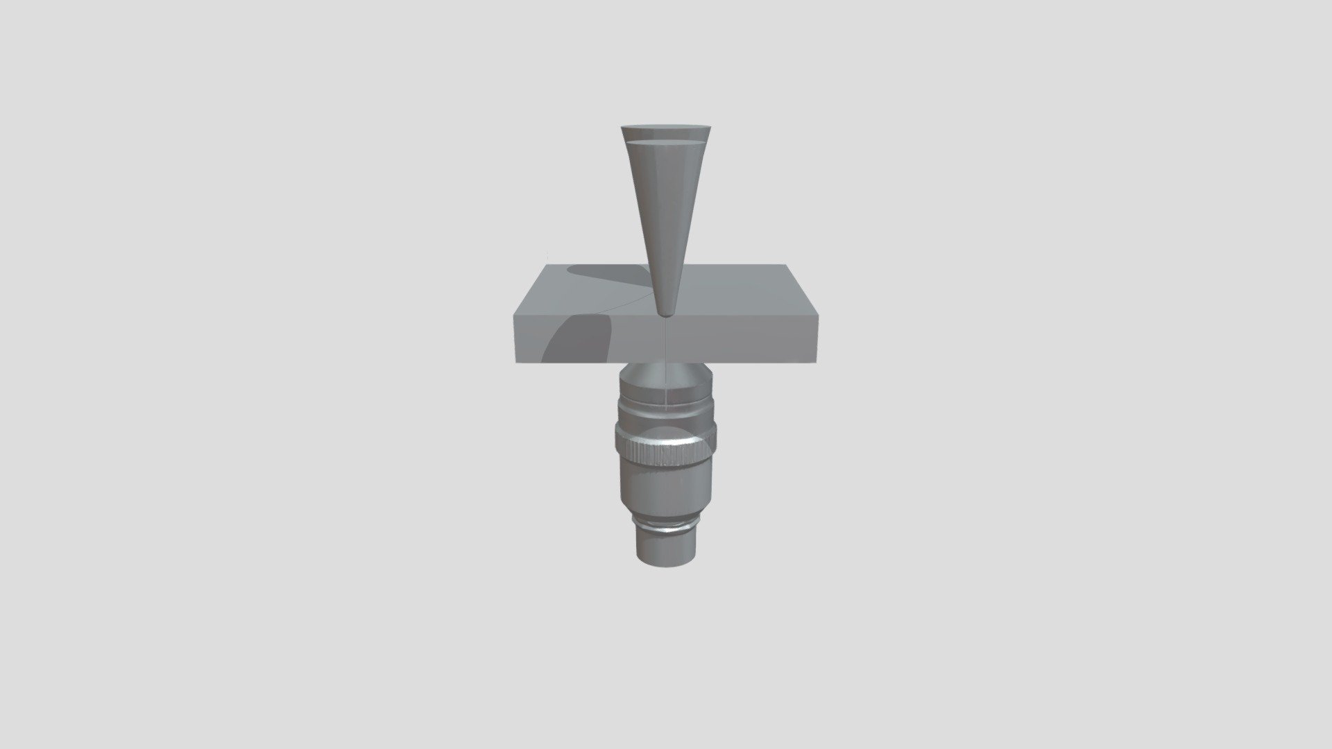 Microscopy setup with gold tip and surface - 3D model by chentao8243 ...